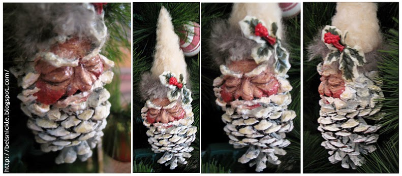Craft a Pine Cone Santa Head Ornament | Belznickle Blogspot : Craft a ...