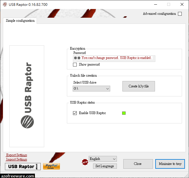 USB Raptor 0.17.83 免安裝版 - USB電腦鎖 - 阿榮福利味 - 免費軟體下載