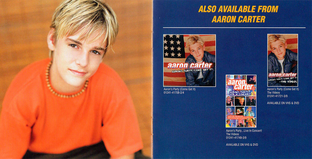 Encarte: Aaron Carter - Oh Aaron - Encartes Pop