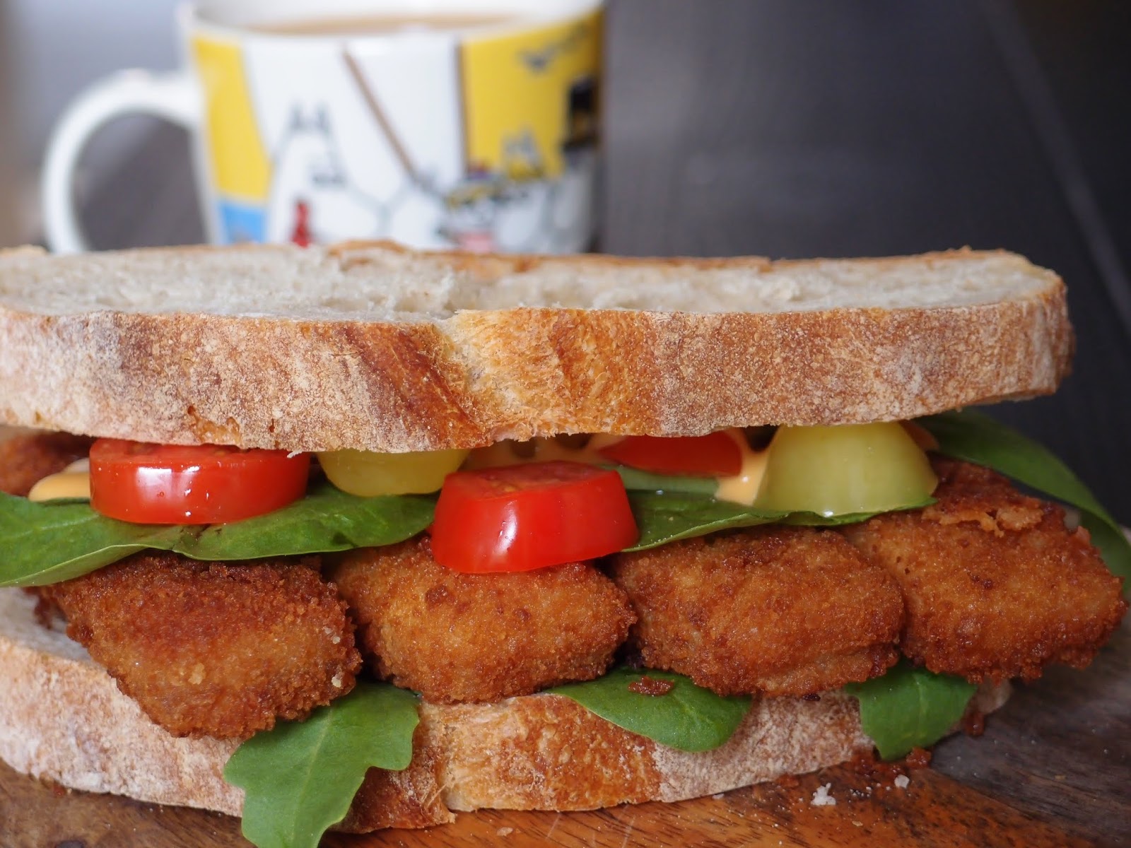 The VegHog: Fishless finger sandwiches for breakfast