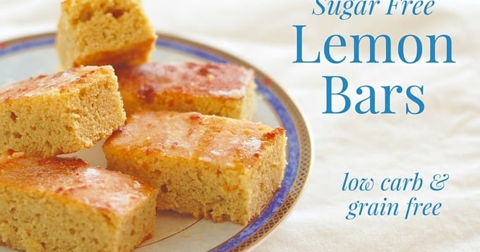 The Low Carb Diabetic: Lemon 'Sponge' Cake Bars : Low Carb and Sugar Free