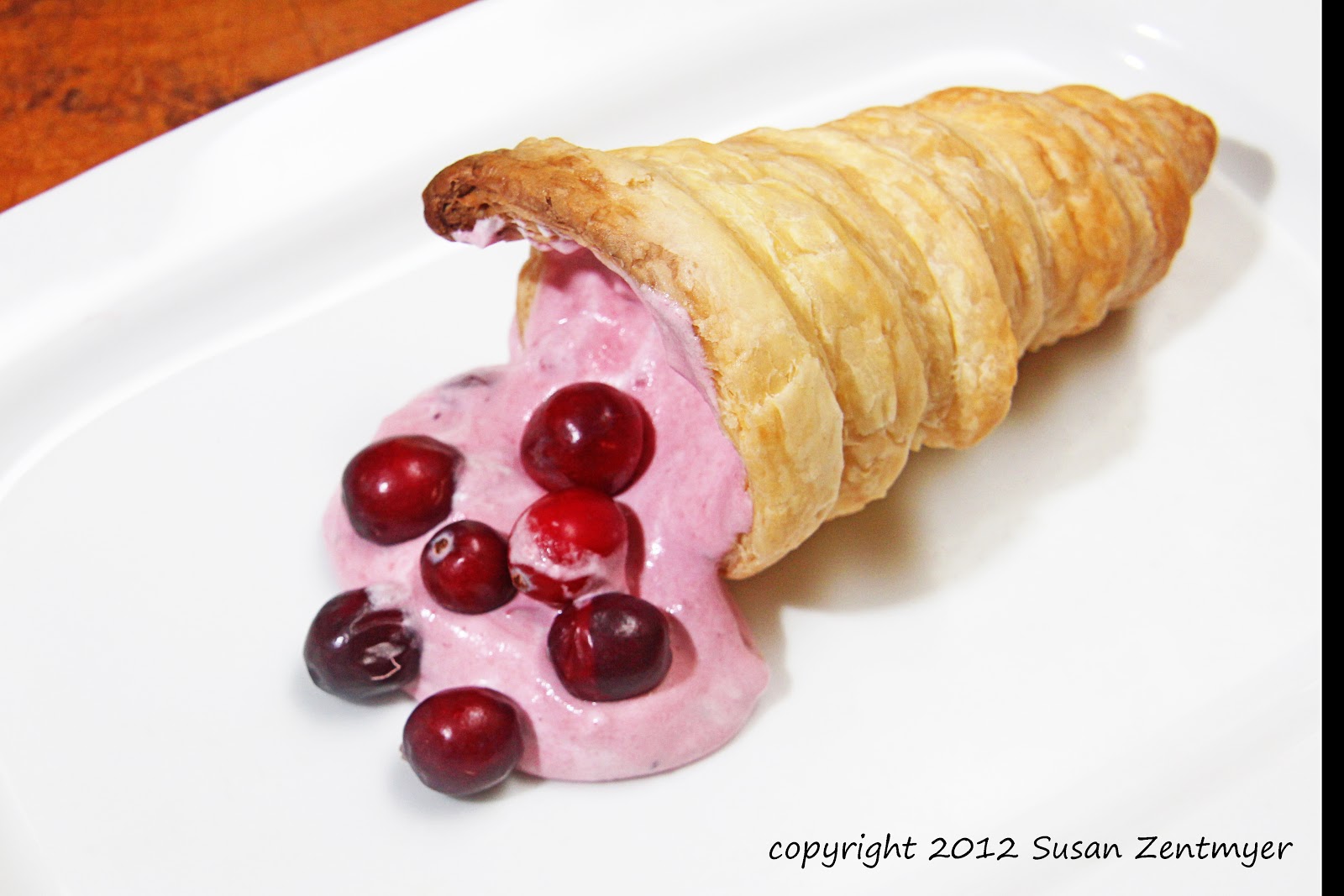 Love from the Kitchen: Pastry Cornucopia with Cranberry Mousse