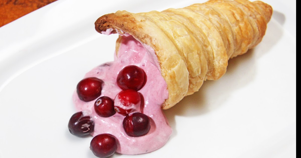 Love from the Kitchen: Pastry Cornucopia with Cranberry Mousse