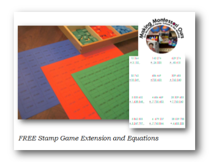 Stamp Game Extension to Millions - Free Printables Included - "Making ...