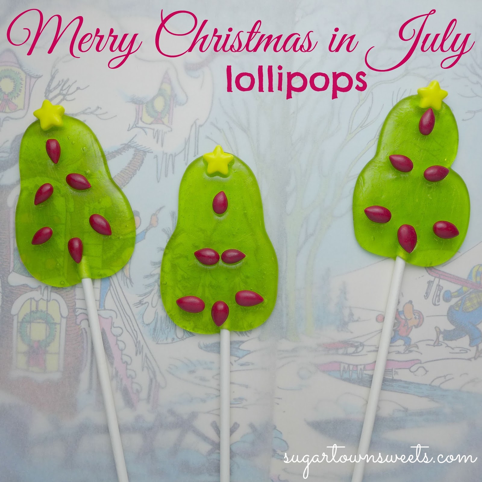 Sugartown Sweets: Christmas In July Jolly Ranchers Christmas Tree Lollipops