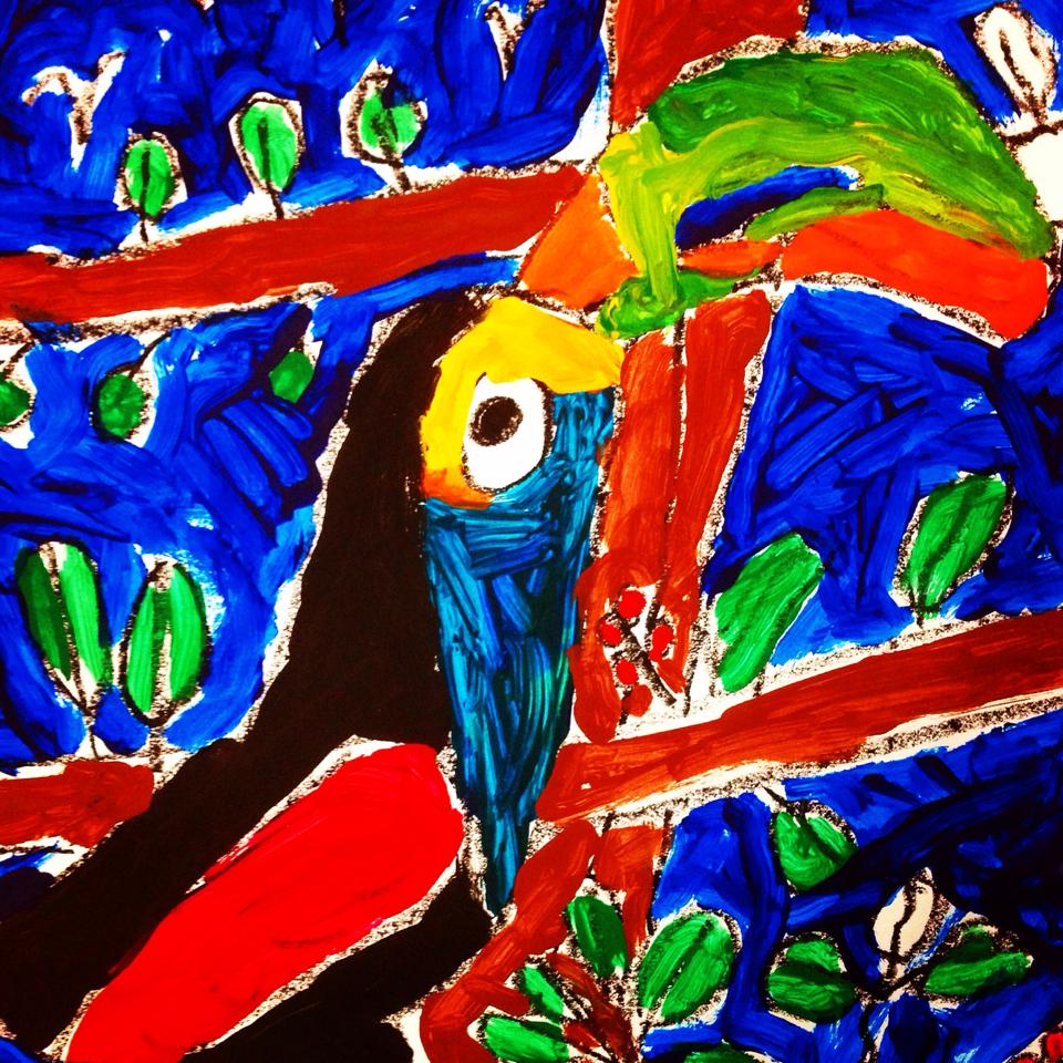 Visual Arts: Rainforest Toucans
