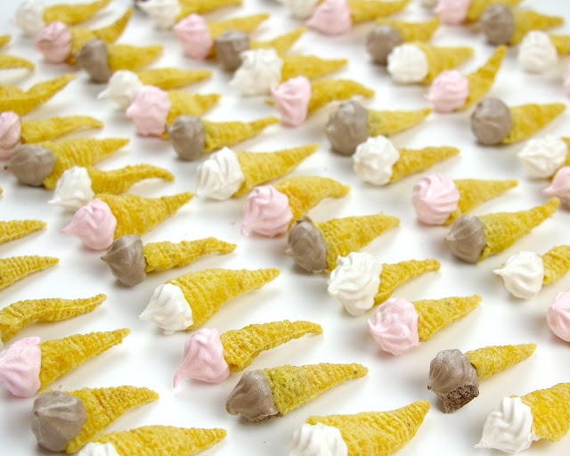 {VIDEO} Mini Bugle Ice Cream Cone Meringues - The Lindsay Ann