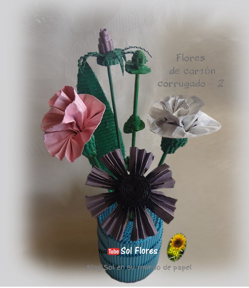 Flores de cartón corrugado – segunda parte
