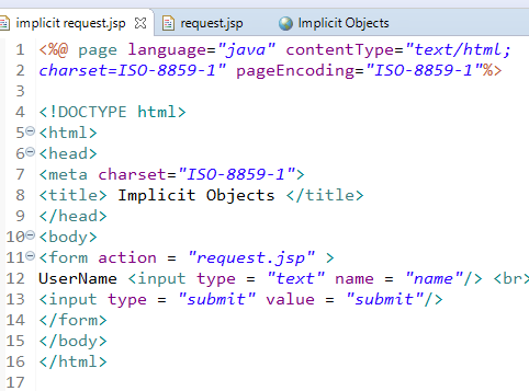 JSP Implicit Objects: 9 Implicit Objects in JSP - Javastudypoint