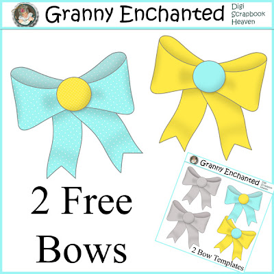 GRANNY ENCHANTED'S BLOG: 2 Free Digital Scrapbook Bows 96
