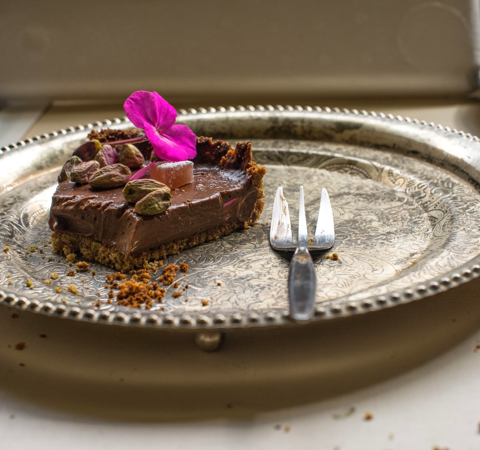 Vegan in Melbourne: Persian Chocolate mousse tart