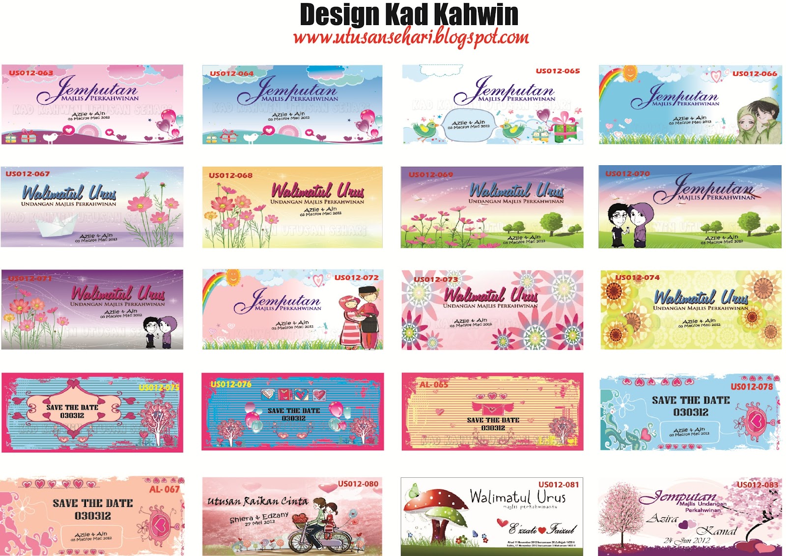 KAD KAHWIN KUALA SELANGOR: CONTOH CONTOH KAD KAHWIN