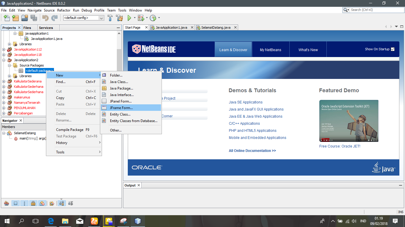 Penggunaan Combo Box pada Java Netbeans