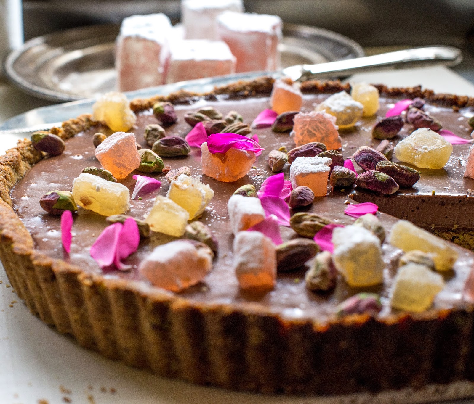 Vegan in Melbourne: Persian Chocolate mousse tart