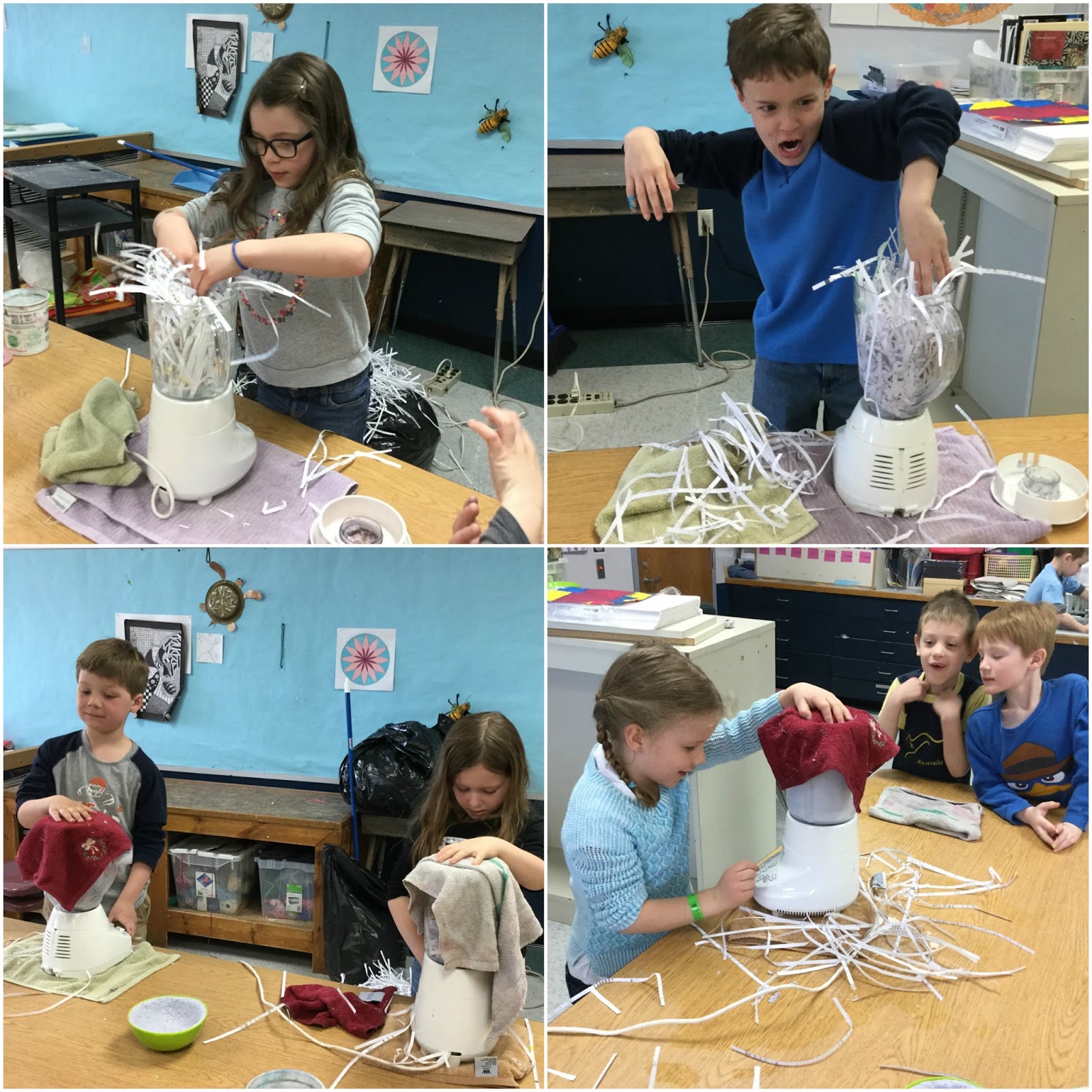 Georgia Elementary Art Studio: The Kindergarten Makes Paper Pulp Bowls