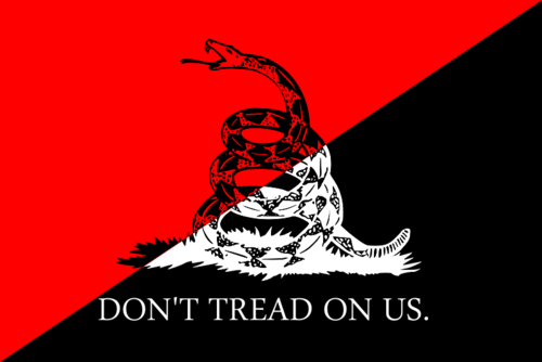 Found a socialist/anarcho-syndicalist version of the Gadsden flag : r ...