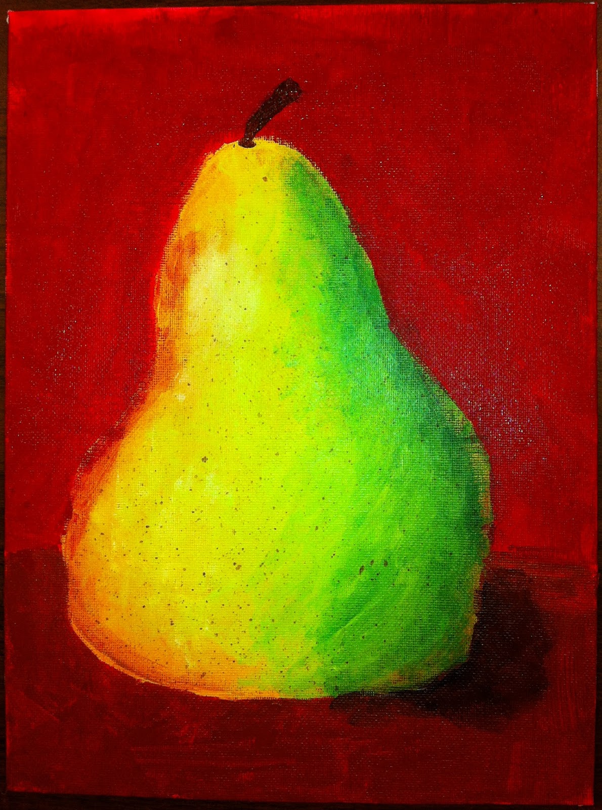 Angela Anderson Art Blog: Pear Acrylic Paintings - Kids Art Class