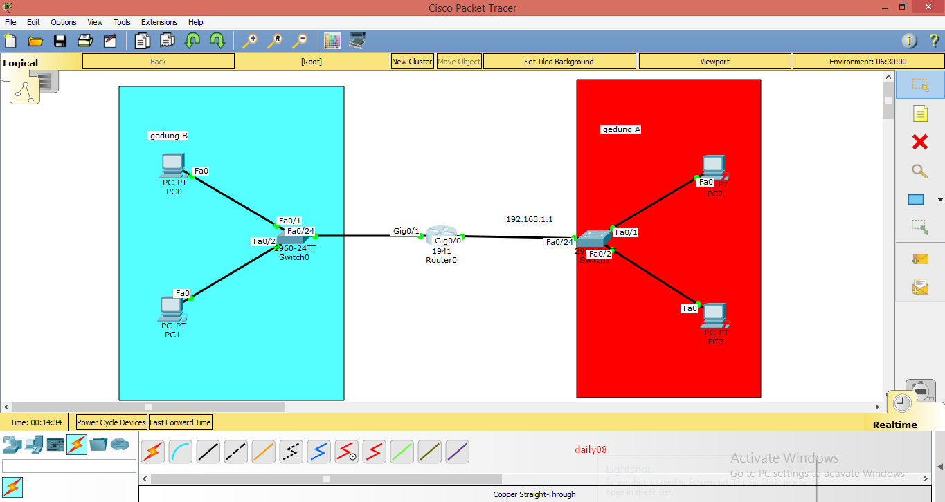 Konfigurasi dasar Cisco PT