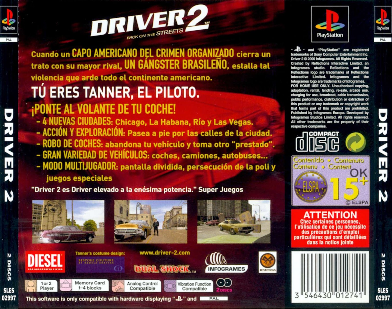 Directorio Roms: Driver 2 [TRADUCIDO AL ESPAÑOL]