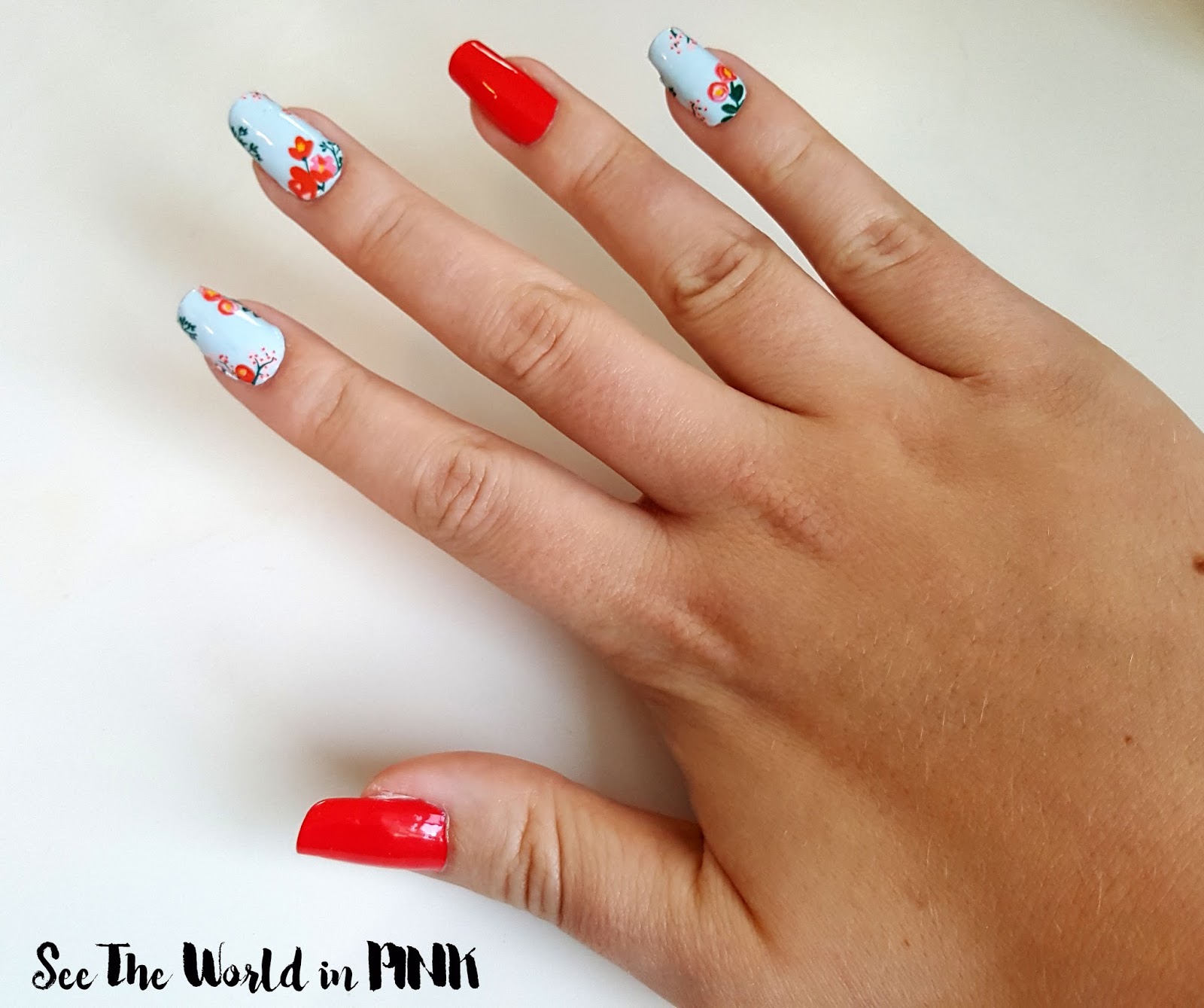 Manicure Tuesday - Scratch Bloom Nail Wraps | See the World in PINK