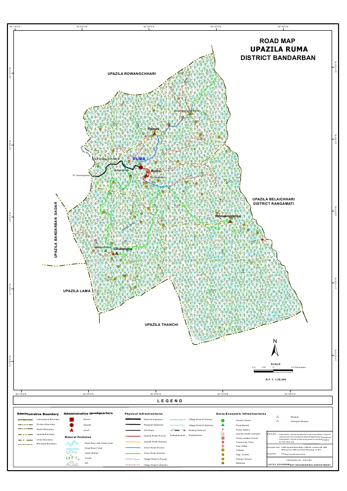 3 Detailed Maps of Ruma Upazila, Bandarban, Bangladesh - Tourism ...