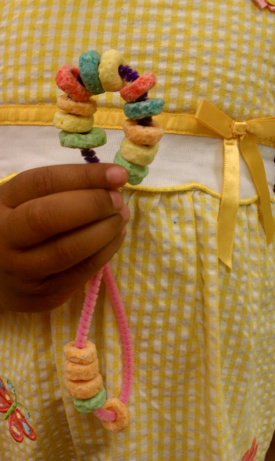 Play-Based Classroom: Lacing with cereal