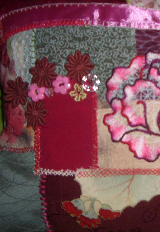 Beach Textiles: Crazy patchwork & machine embroidery