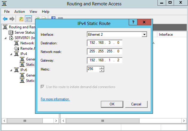 Sử dụng server để định tuyến mạng - Routing server