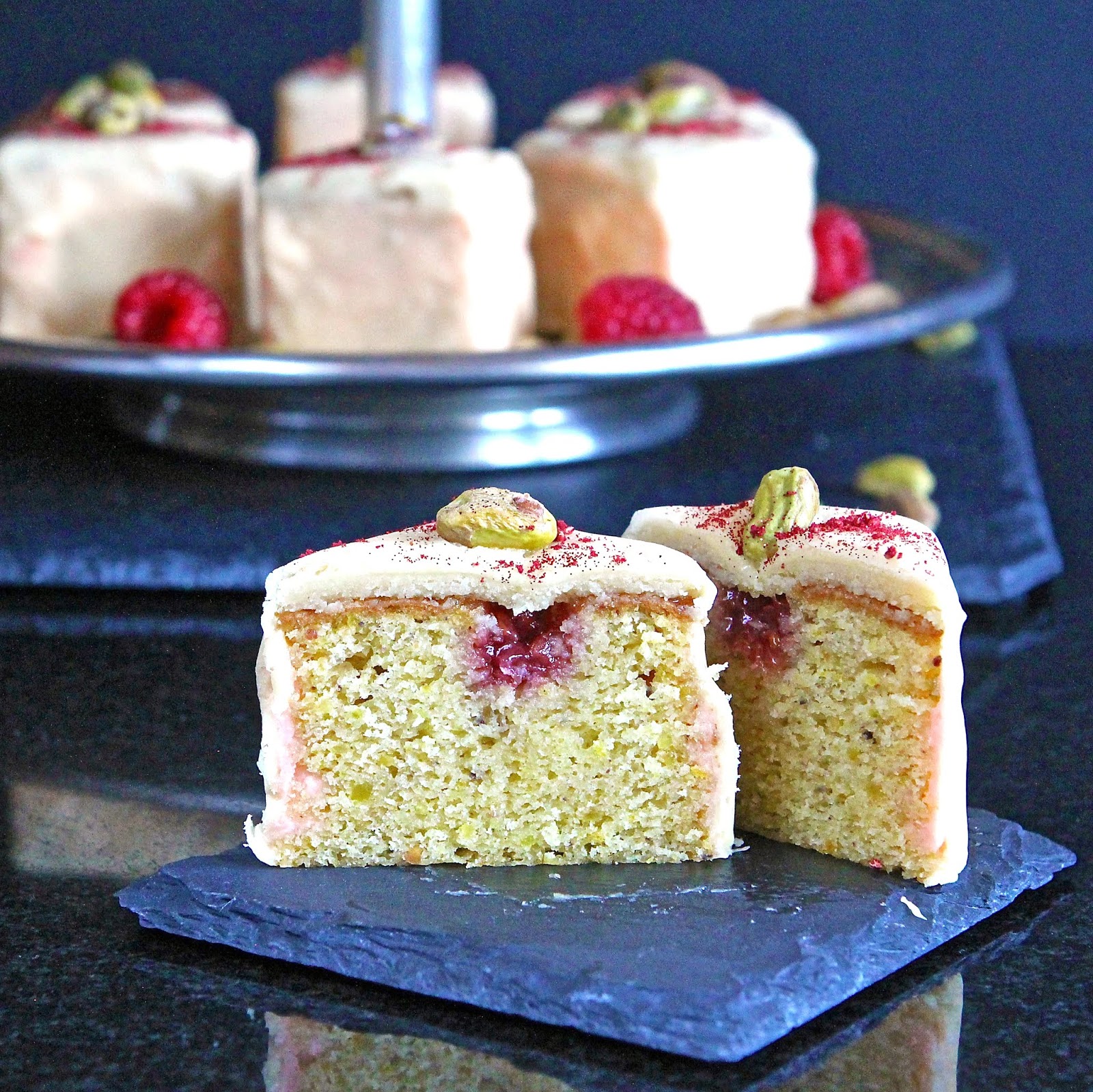 Gluten Free Alchemist: Pistachio, Orange & Raspberry Fondant Fancies ...