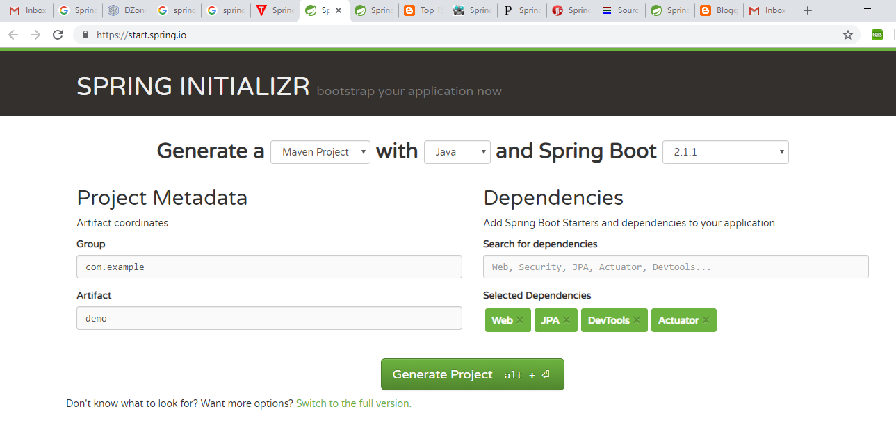 Java Tutorial And Java Interview Questions And Answers How To Create The Spring Boot Project