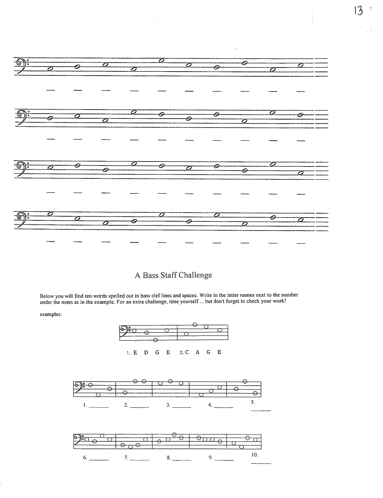 Miss Jacobson's Music: THEORY #7: BASS CLEF NOTE READING