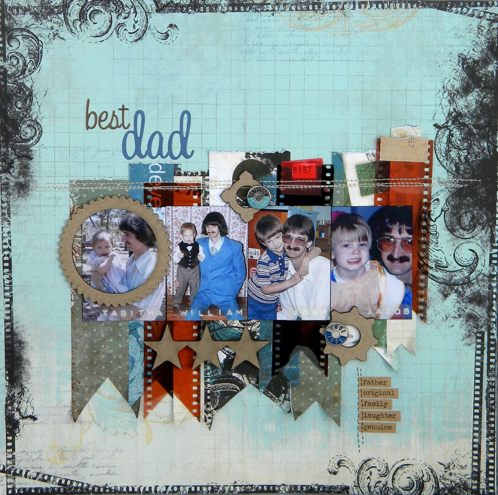 Celebrating "The" Dad, a Scrapbook Layout