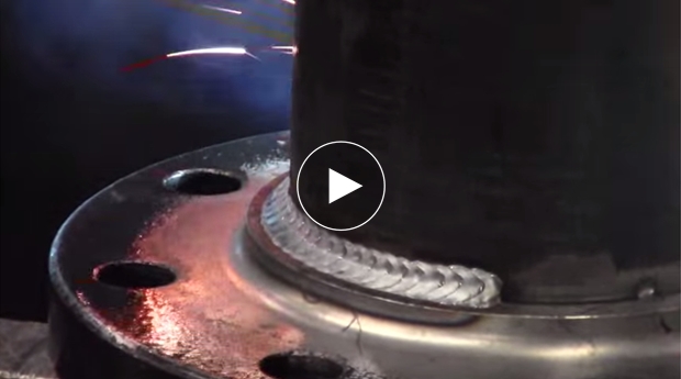 Rotary MIG welding on Pipe to Flange Joint