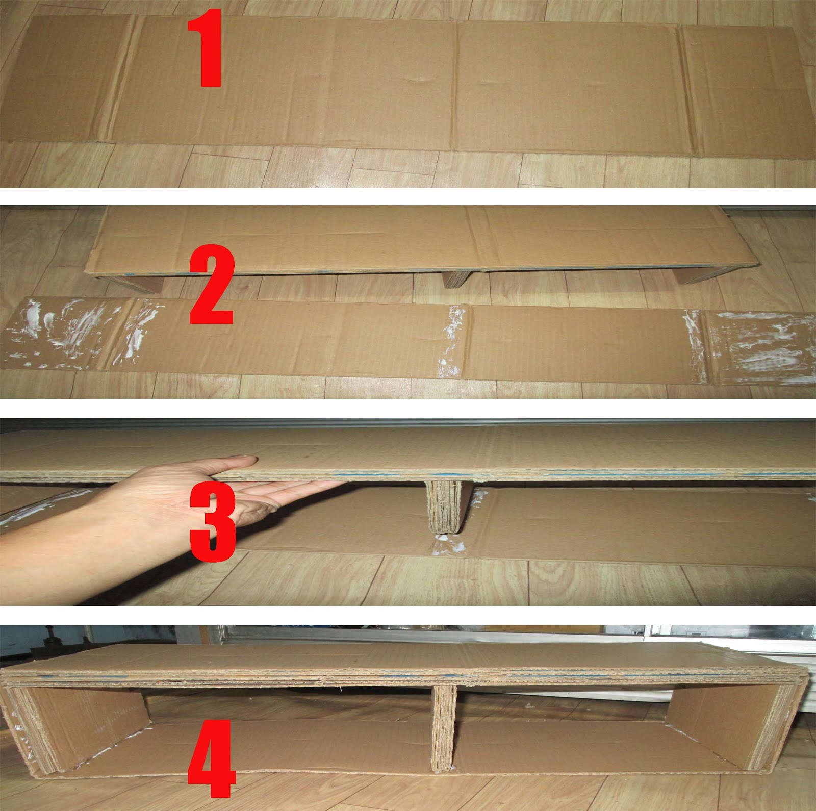 cara membuat rak dari kardus ~ limbah sampah organik