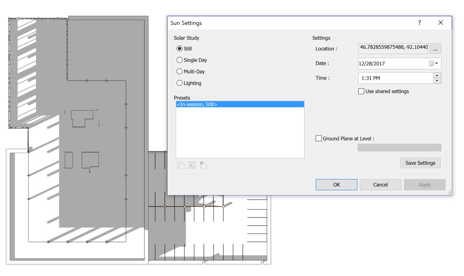 BIM Chapters: Accurate Shadows in Plan View