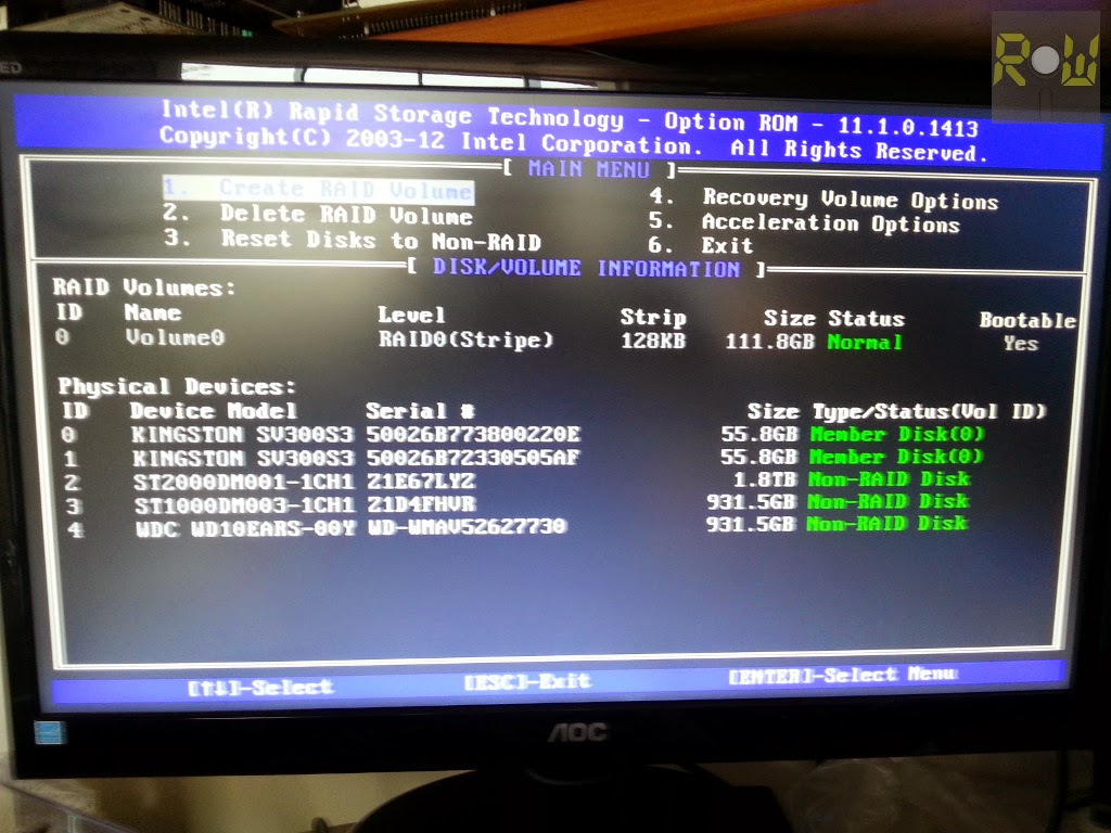 Montando um arranjo RAID 0 com dois SSDs