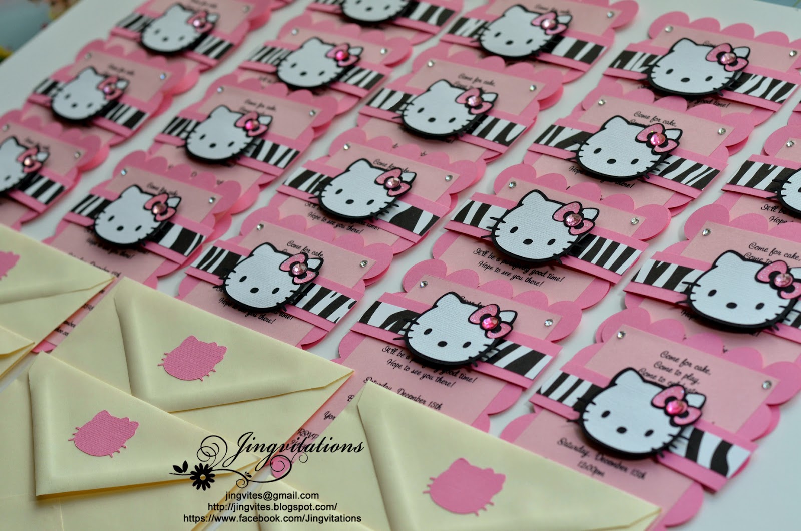 Jingvitations: Hello Kitty Birthday Party Invitations