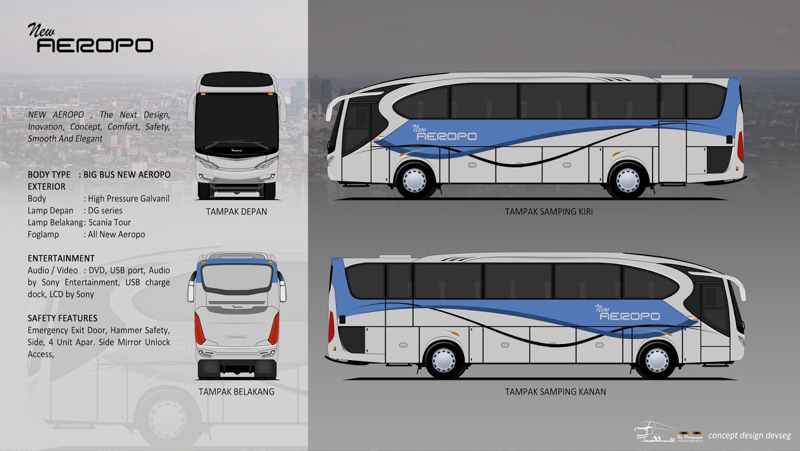 Desain Bus New Aeropo Pointer - Devrysegee