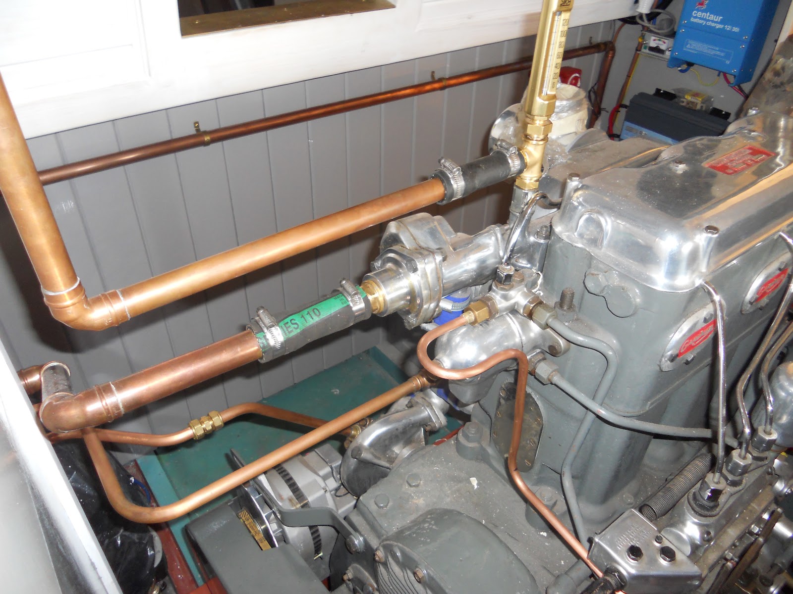 Harris & Watson Narrowboat Build: Engine calorifier and fuel pipework