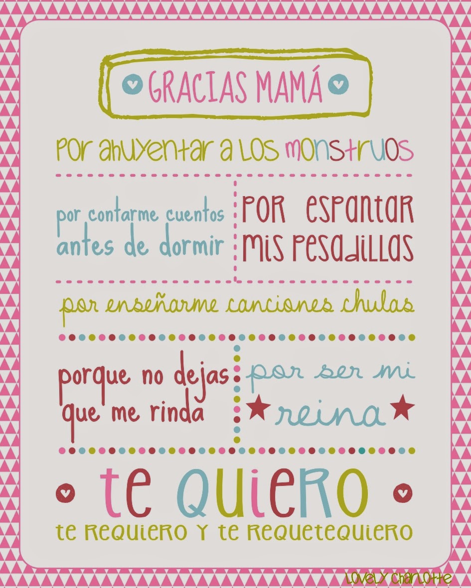 LA CARTUCHERIA: Imprimibles gratis dia de la madre