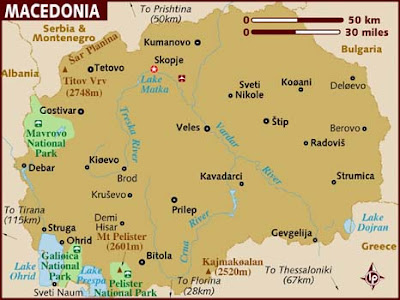 Macedonia Map Province Area | Map of Greece Regional Political Province
