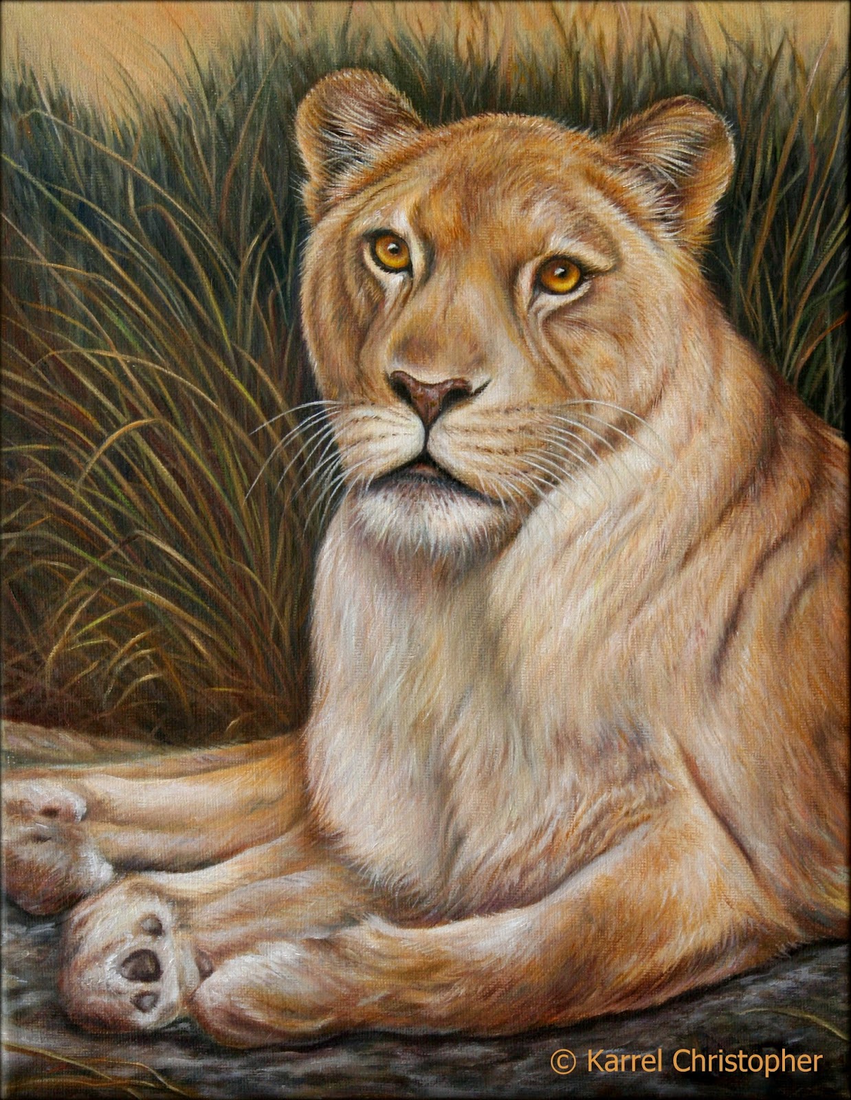 KARREL's Creative Path: LIONESS oil painting