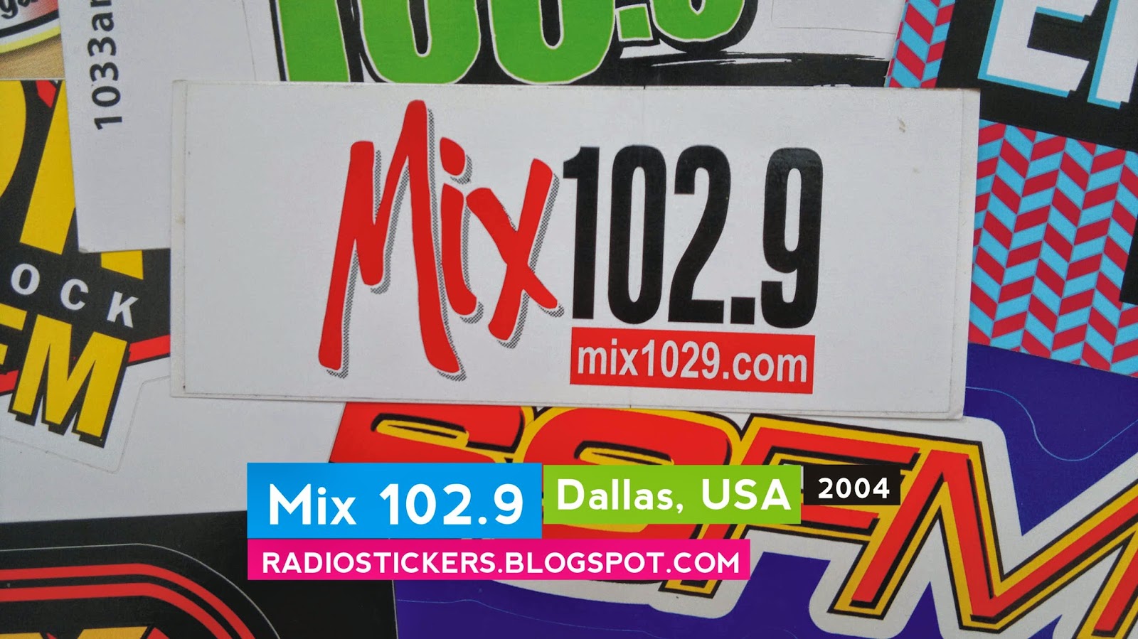 RADIO station stickers... and more!: Mix 102.9, Dallas (1998-2005)