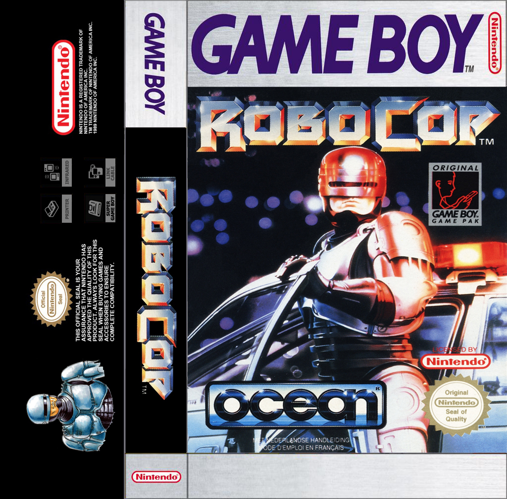 Solo una partida mas: Robocop Game boy cassette cover