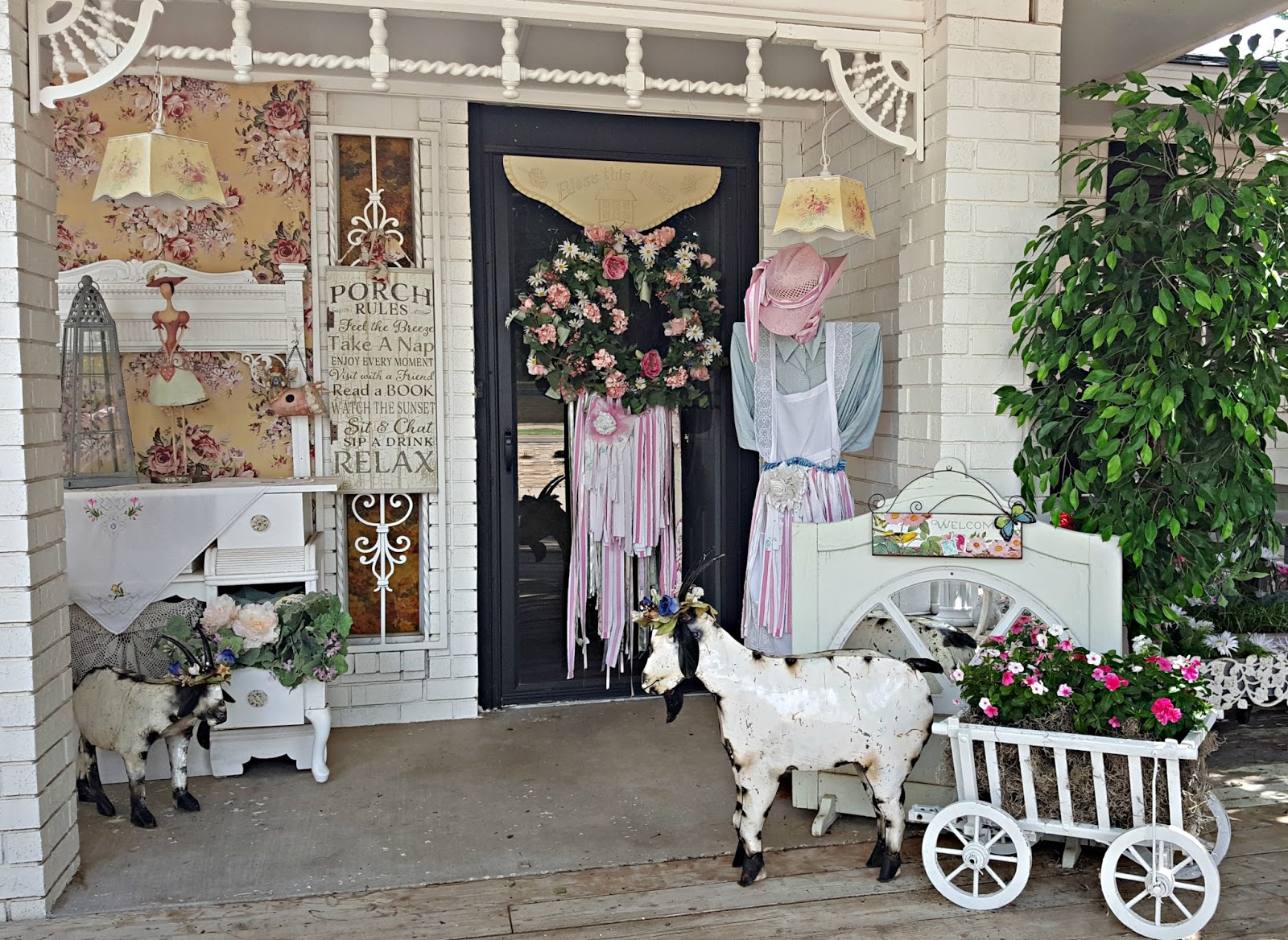 Penny's Vintage Home: Pink Tricycles and a White Goat Cart