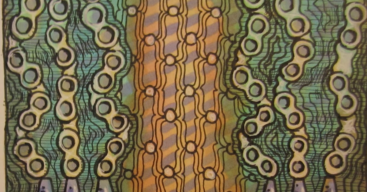 Old Steampunk Tangles-Day 3 #Zentangle #Tangle #Steampunk