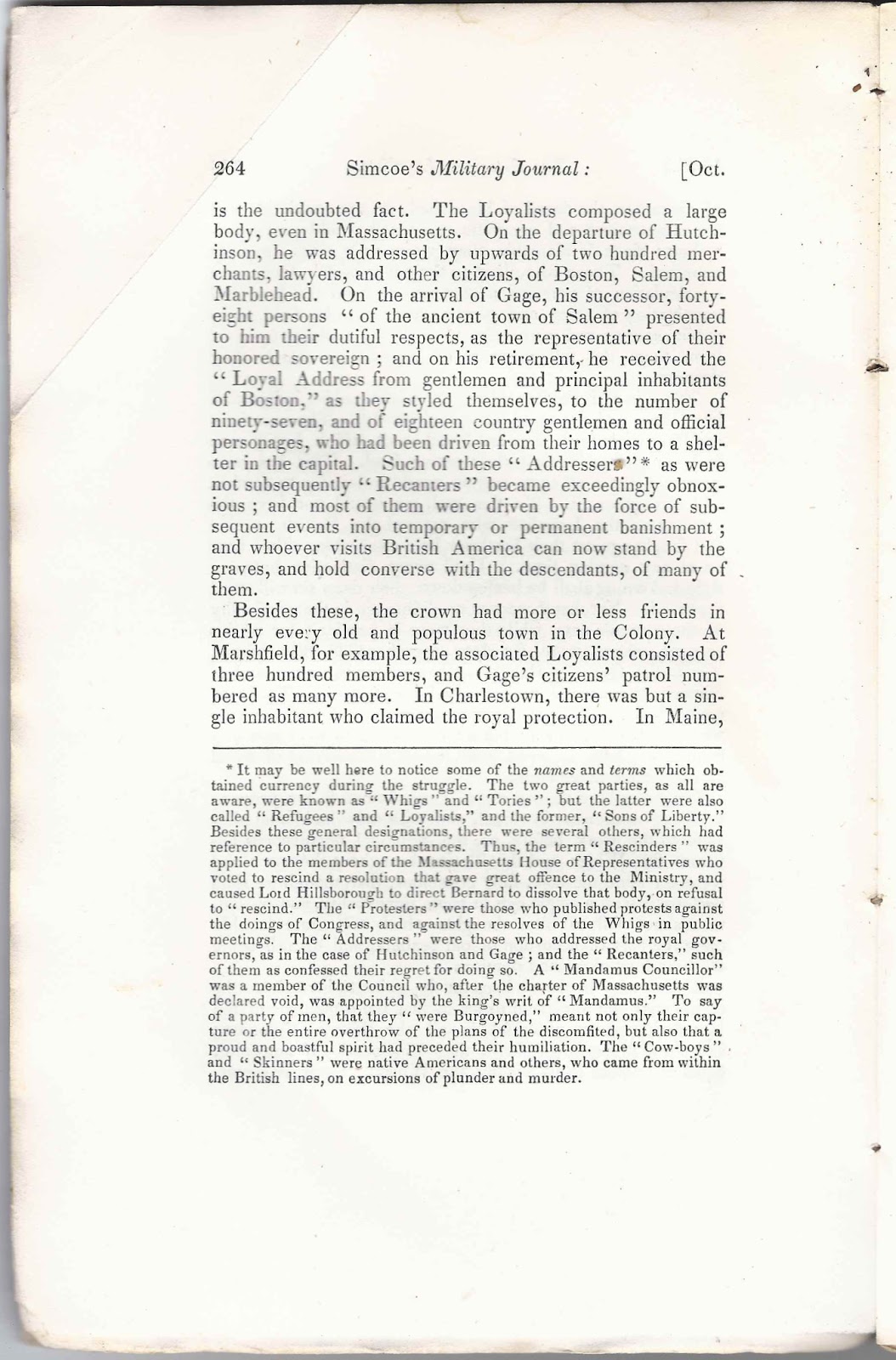 Heirlooms Reunited: 1844 Article about Loyalists in the journal "North ...