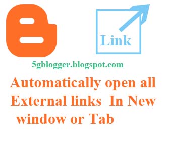 Open All External Links In New Tab In Blogger