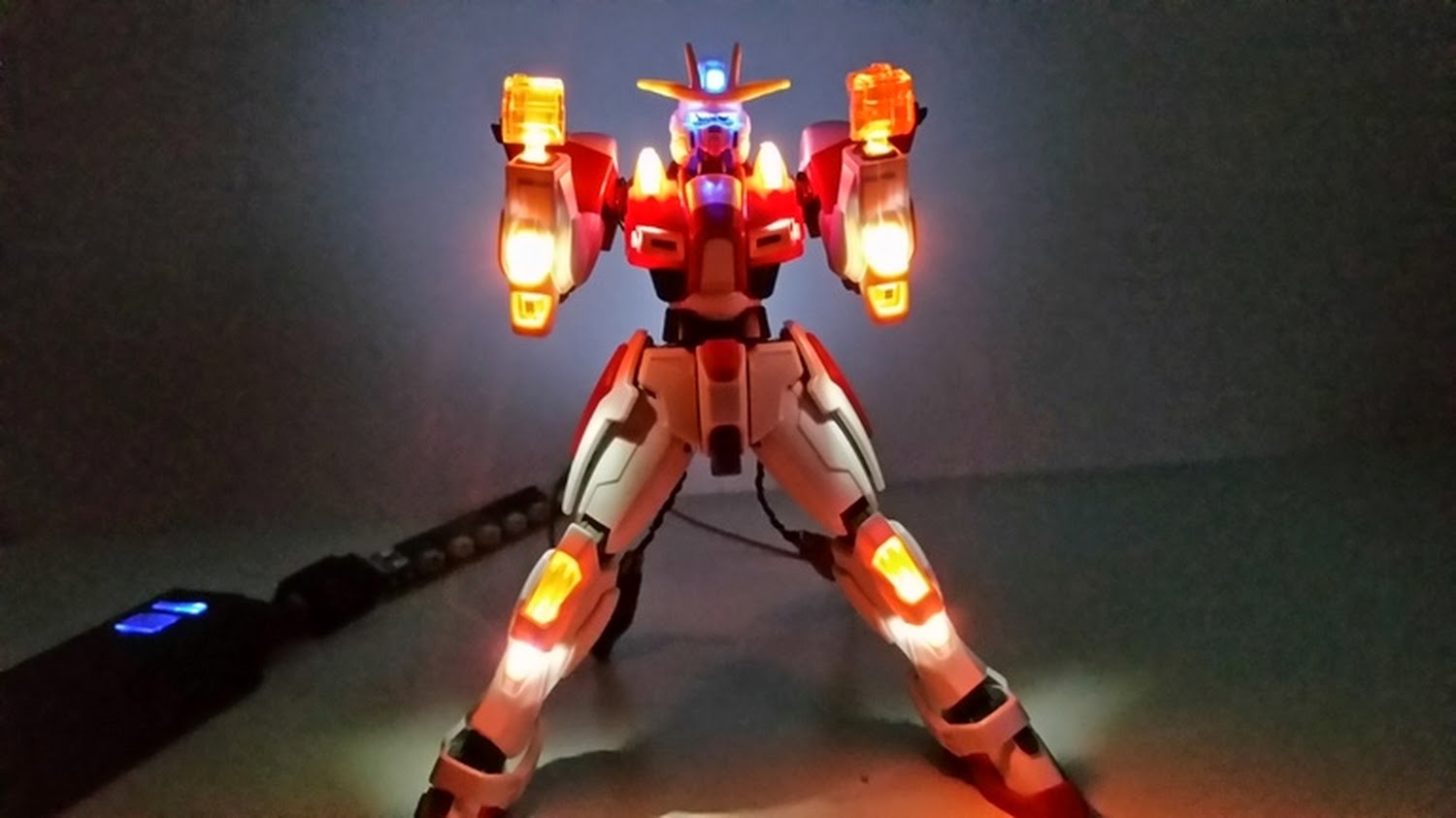Custom Build: HGBF 1/144 Build Burning Gundam with LED installed