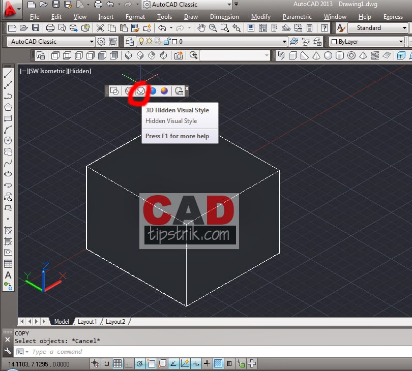 Cara Menggunakan Visual Style Pada AutoCAD | Tips Triks AutoCAD